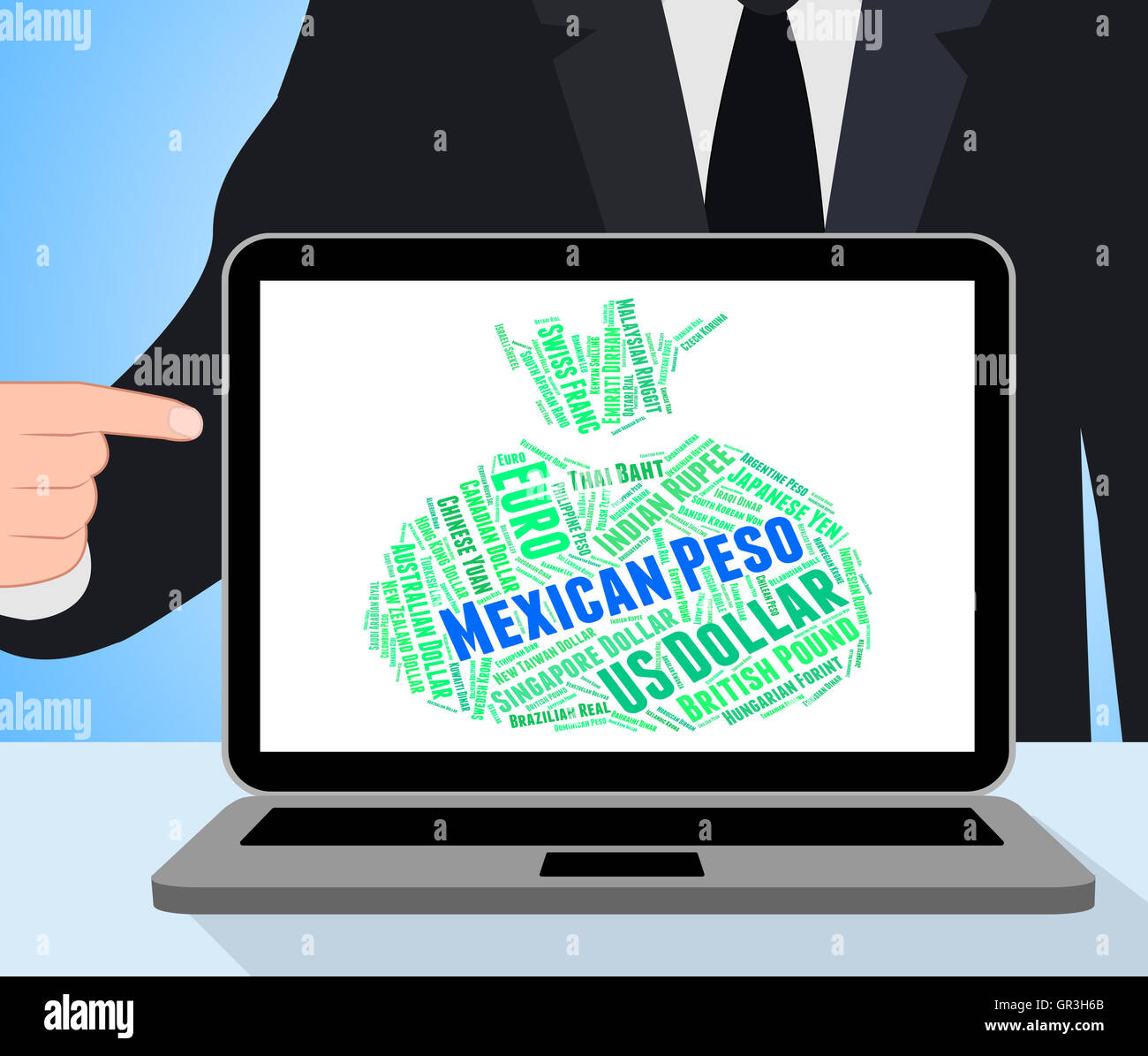 Mexican Peso Representing Forex Trading And Pesos Stock Photo - Alamy