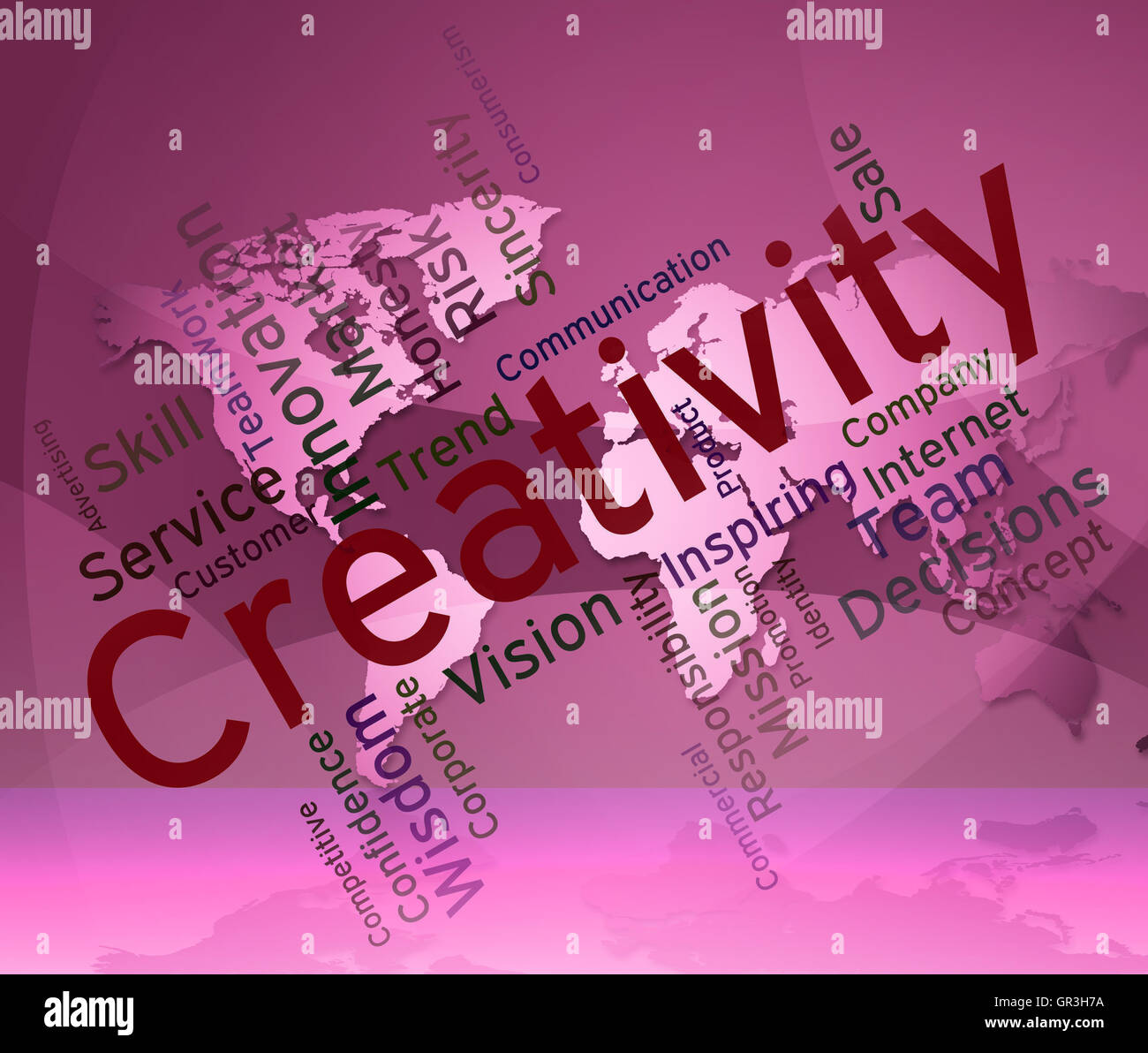Creativity Words Meaning Concept Wordcloud And Designing Stock Photo ...