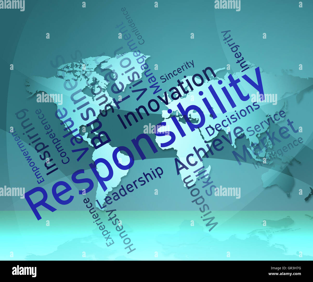 Responsibility Words Representing Duty Obligation And Accountable Stock ...