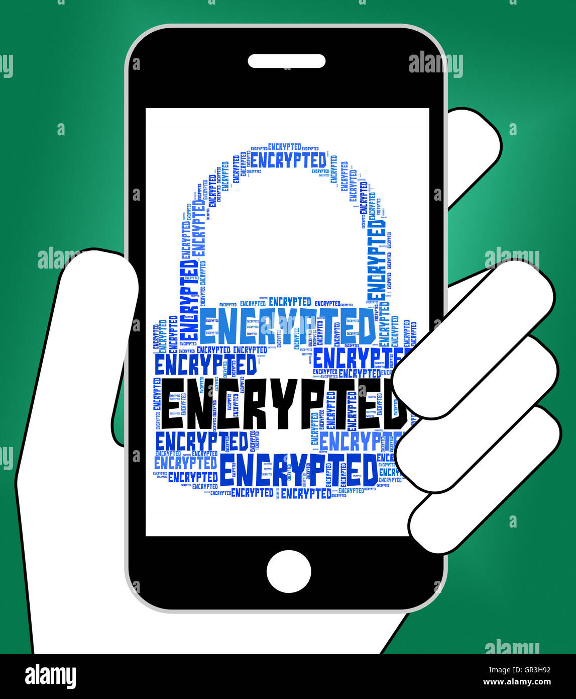 Encrypted Word Indicating Cipher Cryptography And Protected Stock Photo ...