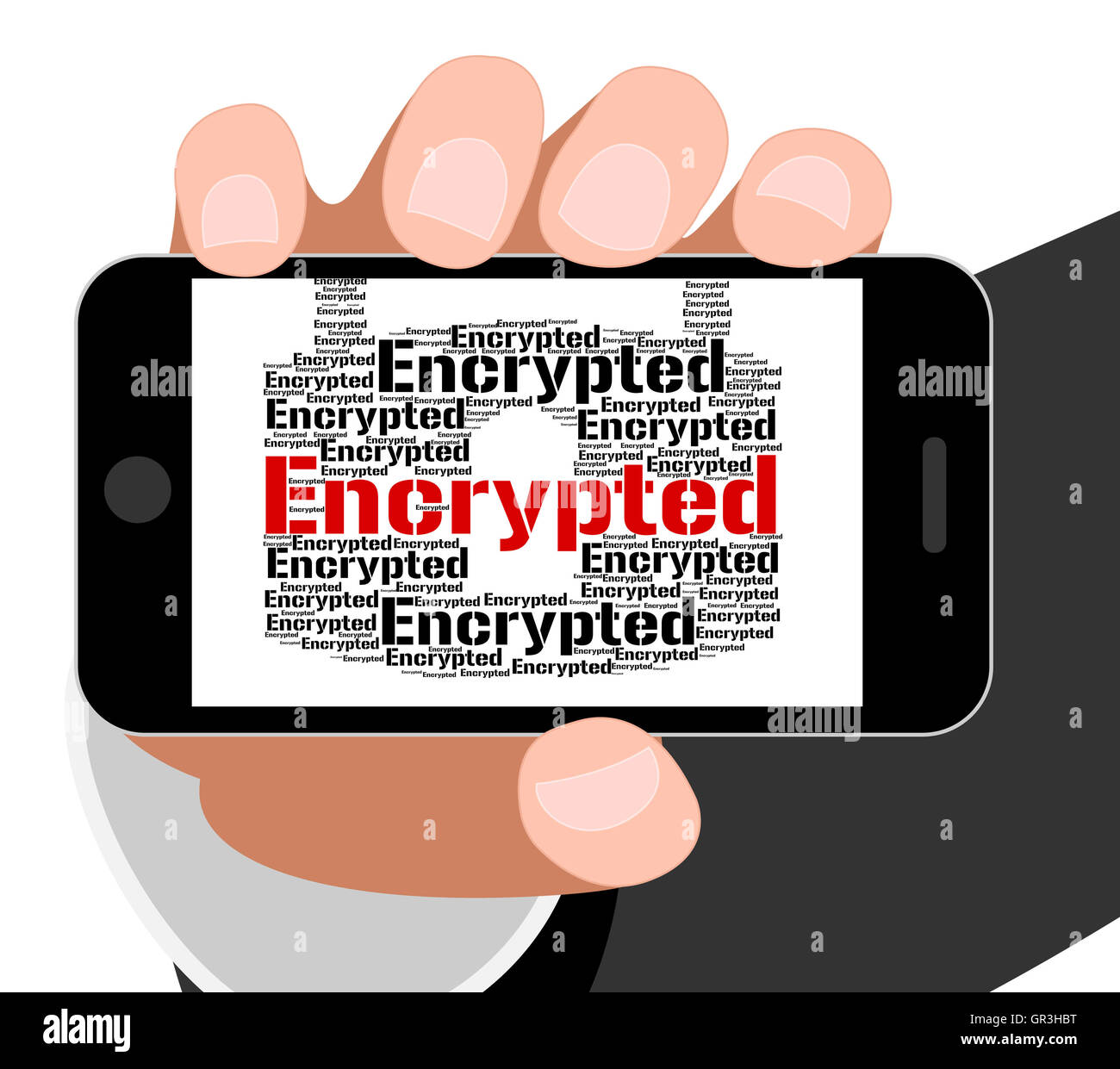 Encrypted Word Showing Forbidden Cipher And Security Stock Photo - Alamy