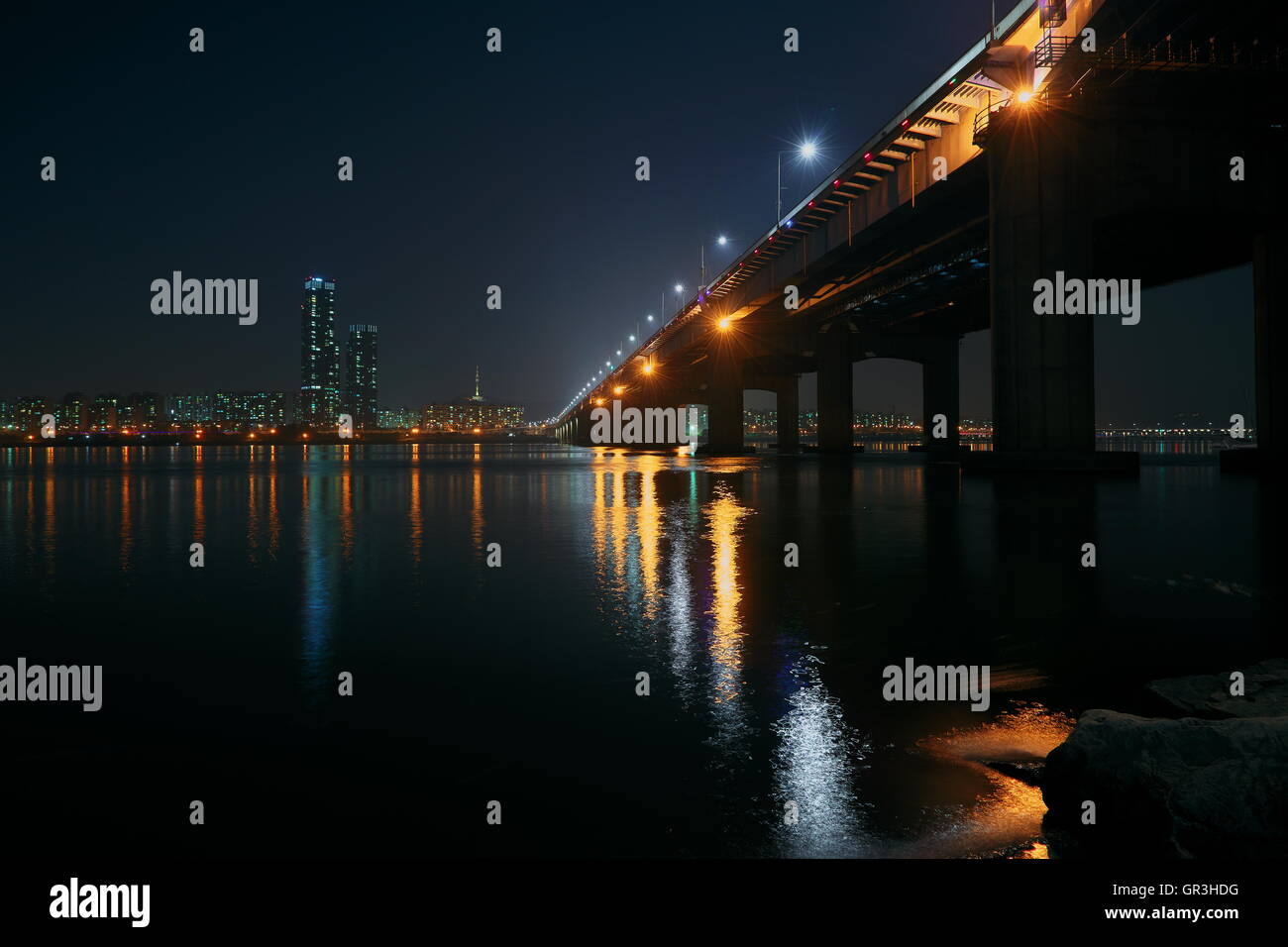 Seoul Han River Dongjak Bridge Stock Photo - Alamy