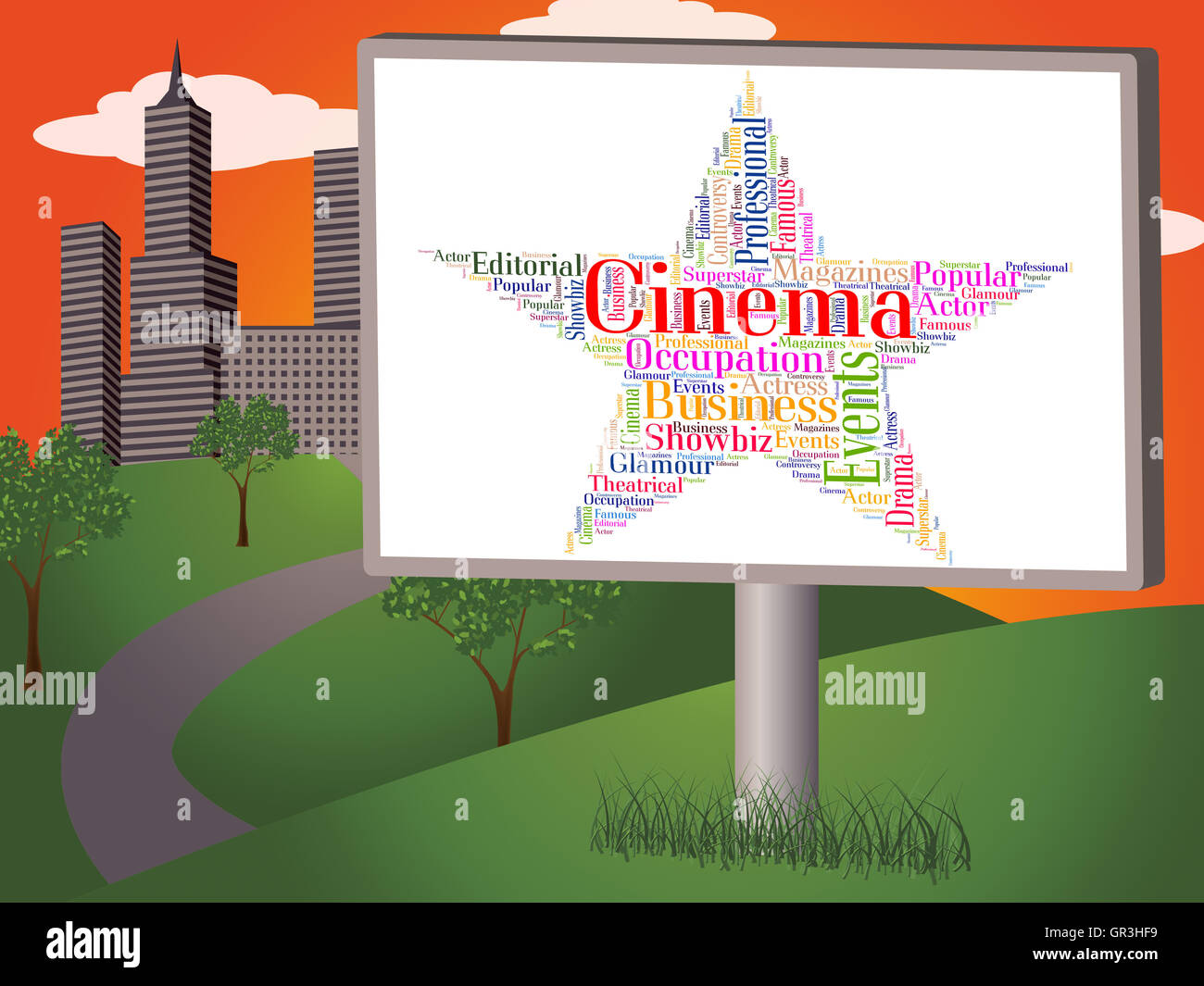 Cinema Star Showing Watch Movies And Filmography Stock Photo - Alamy