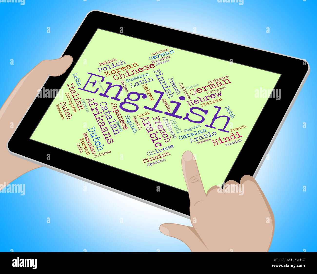 English Language Meaning Britain Speech And Translator Stock Photo - Alamy