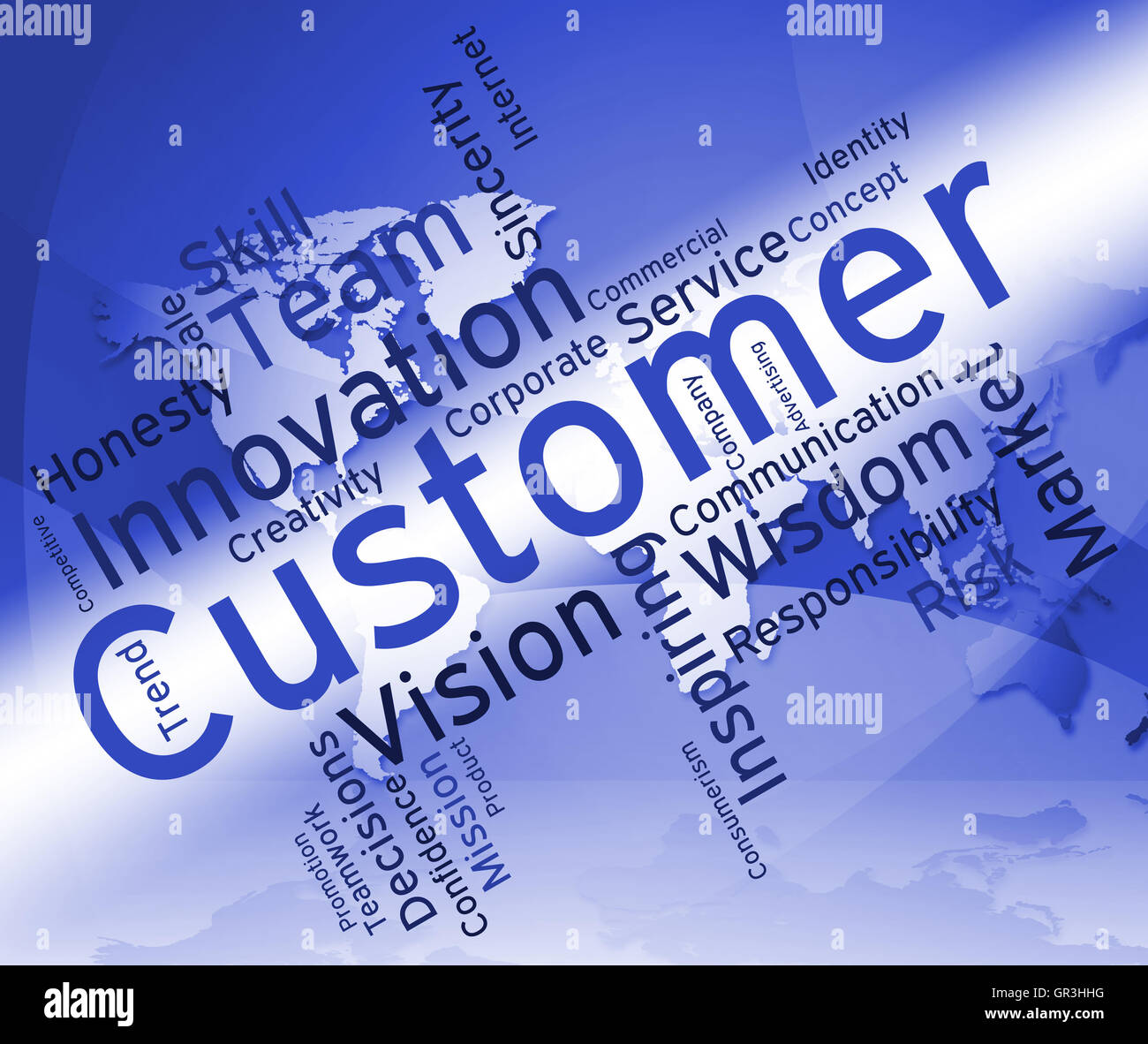 Customer Words Meaning Purchaser Clients And Clientele Stock Photo - Alamy
