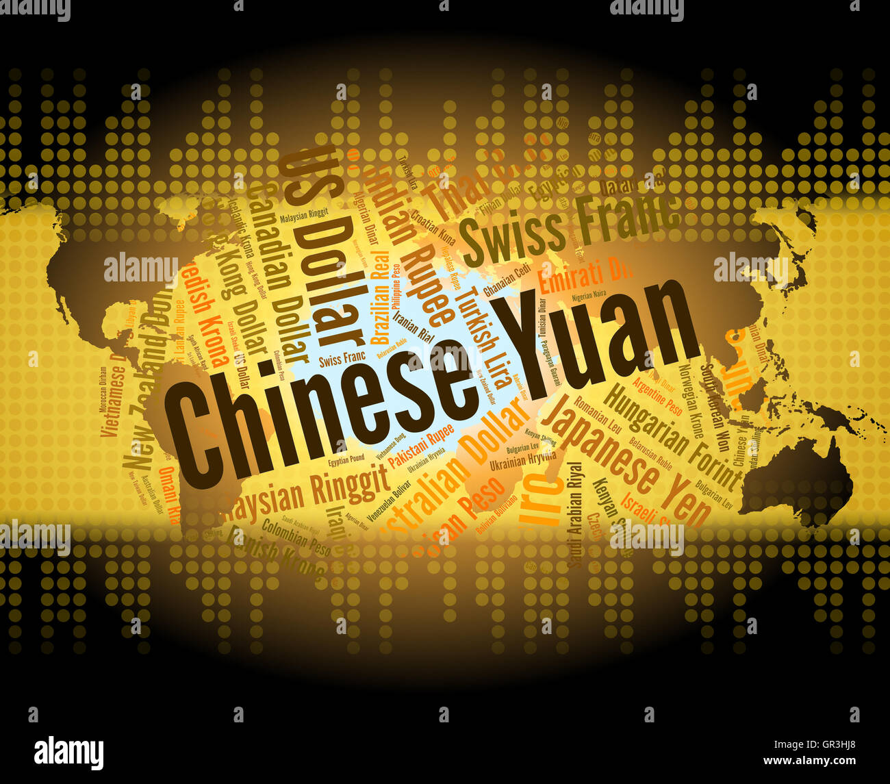 Chinese Yuan Representing Foreign Currency And Coinage Stock Photo - Alamy