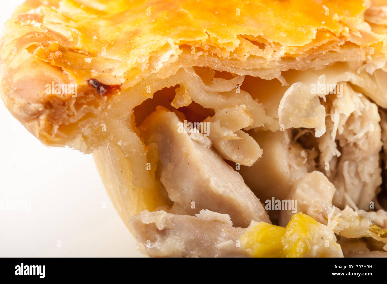Chicken and sweetcorn pie Stock Photo - Alamy
