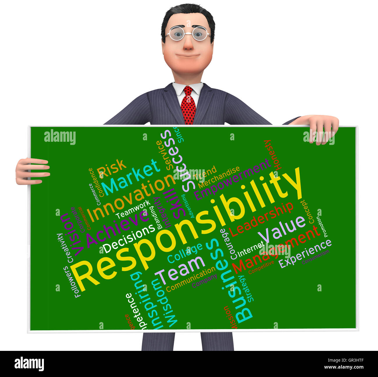 Responsibility Words Meaning Text Accountabilities And Duties Stock ...