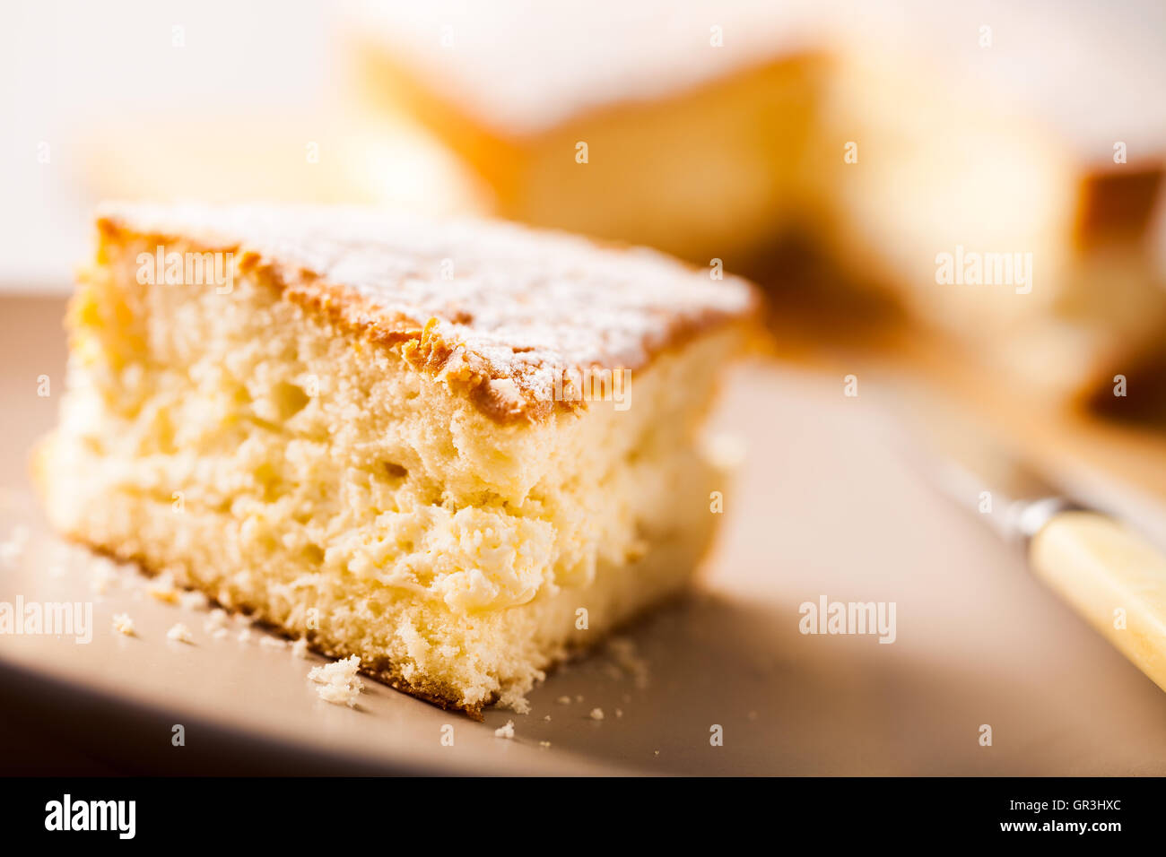Cream Sponge Cake Stock Photo - Alamy