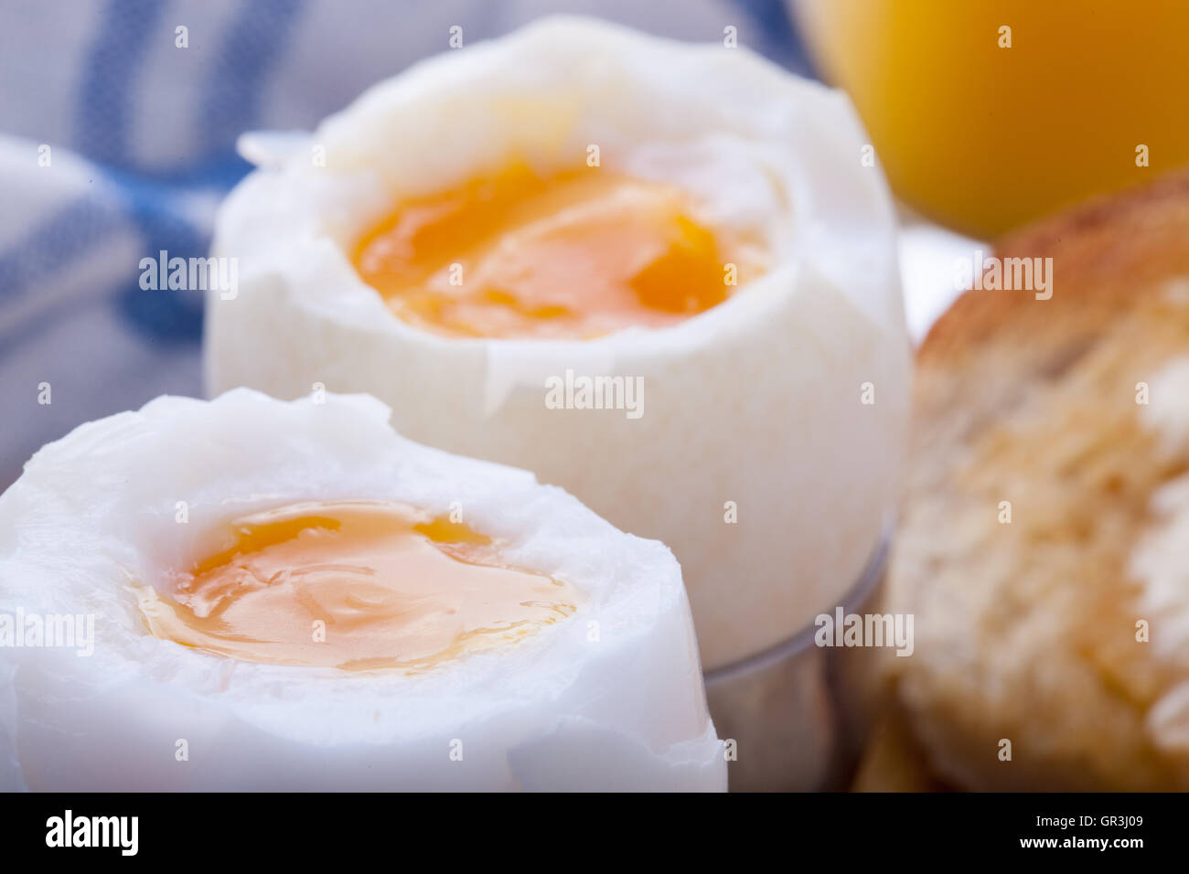 Boiled egg and toast Stock Photo - Alamy