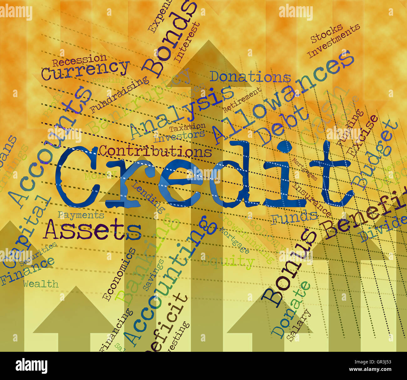 Credit Word Representing Debit Card And Bankcard Stock Photo - Alamy