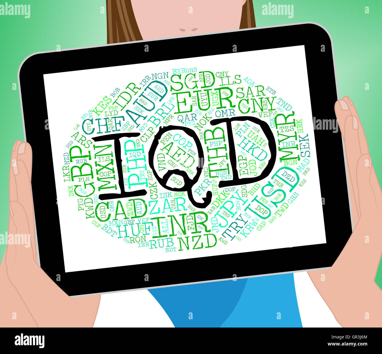 Iqd Currency Indicating Foreign Exchange And Forex Stock Photo - Alamy