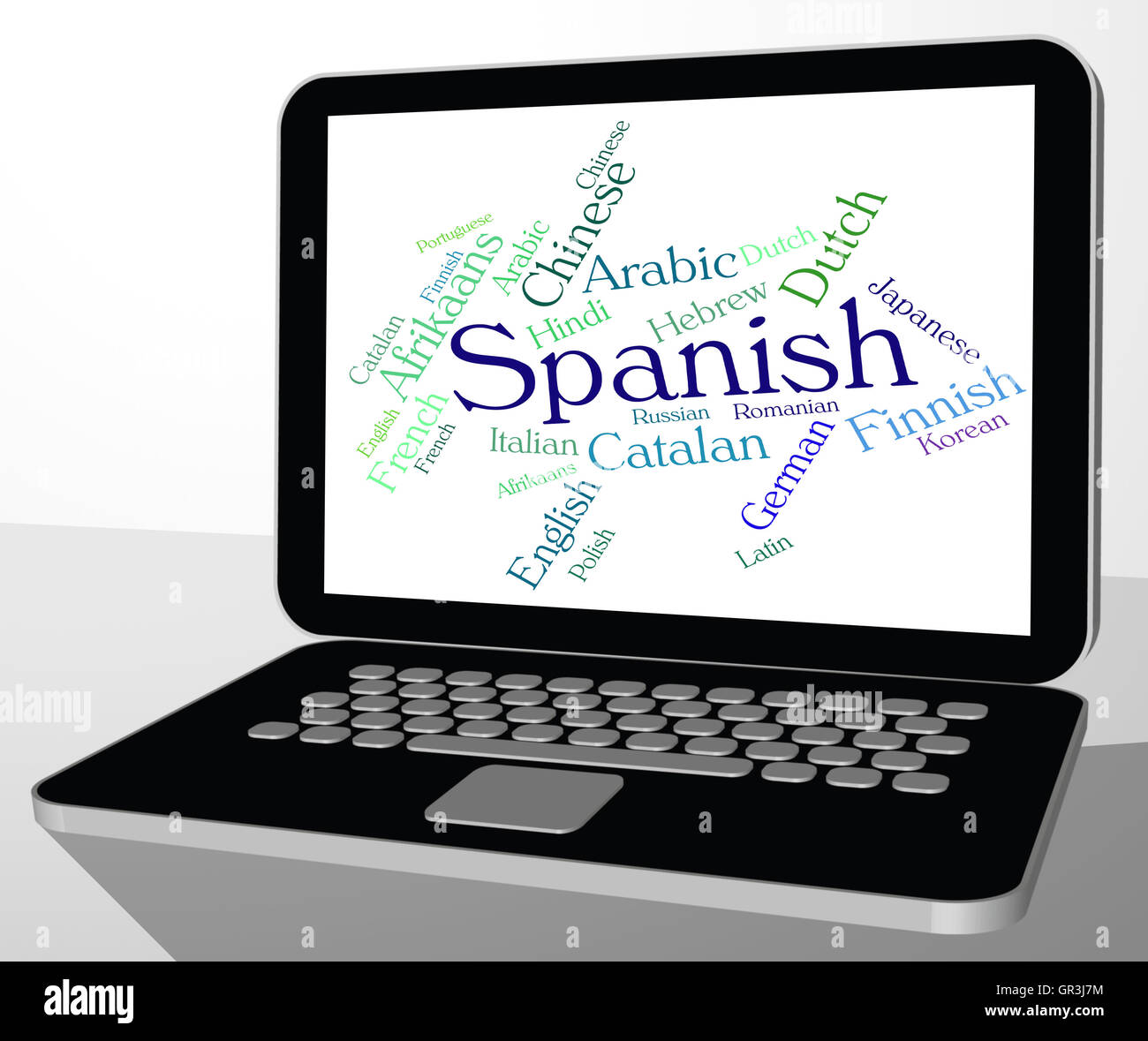 Spanish Language Showing Spain Translator And Lingo Stock Photo - Alamy