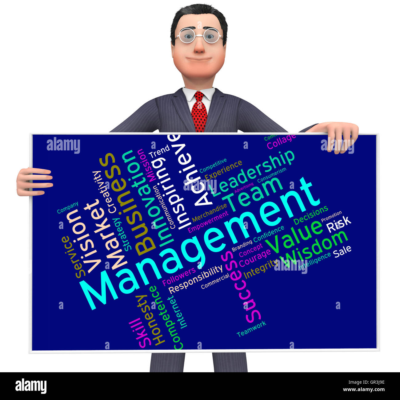 Management Words Showing Head Directors And Text Stock Photo - Alamy