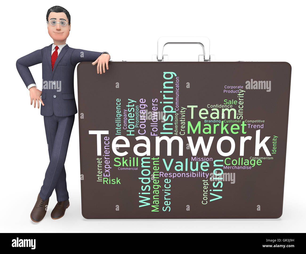 Teamwork Words Representing Unit Unity And Combined Stock Photo - Alamy