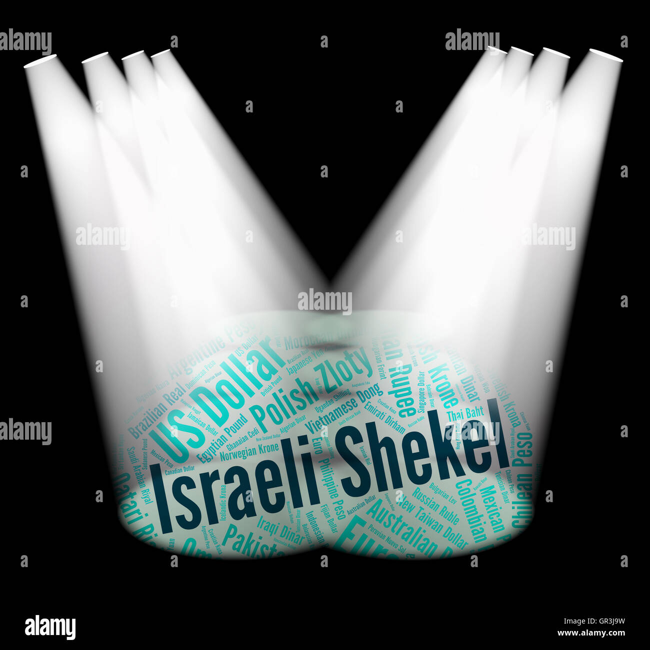 Israeli Shekel Indicating Exchange Rate And Text Stock Photo - Alamy