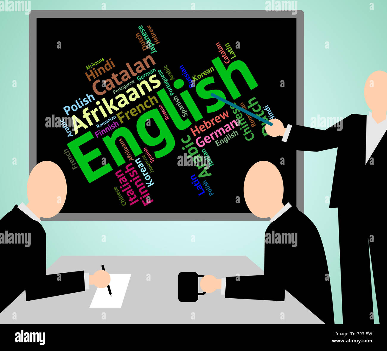 English Language Showing International Translator And Word Stock Photo ...