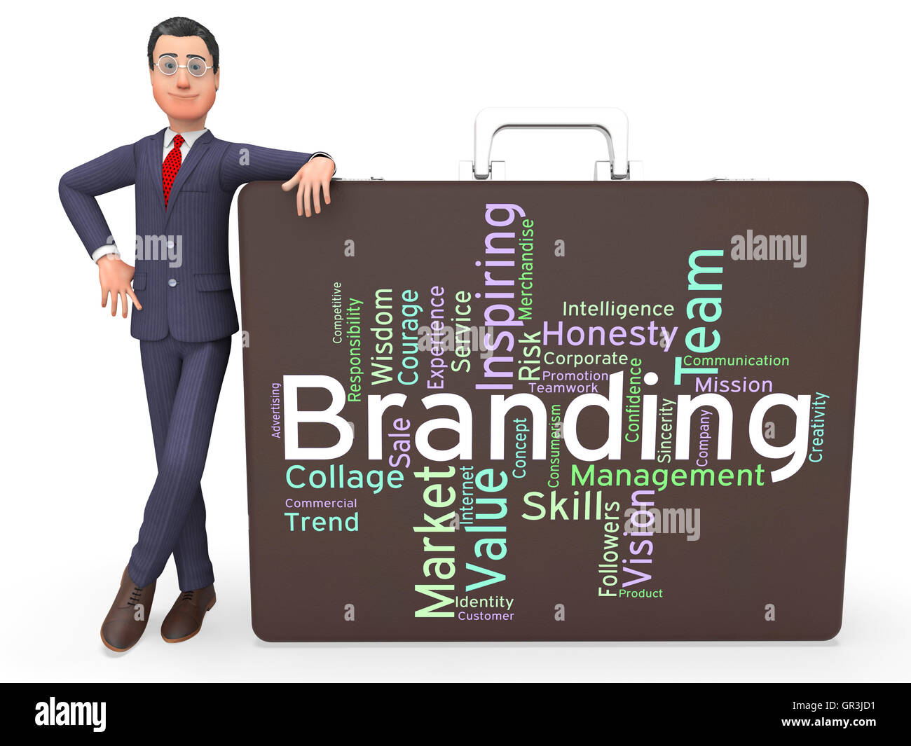 Branding Words Showing Company Identity And Products Stock Photo - Alamy