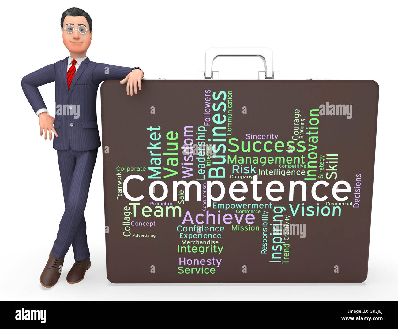 Competence Words Meaning Skill Proficiency And Capacity Stock Photo - Alamy