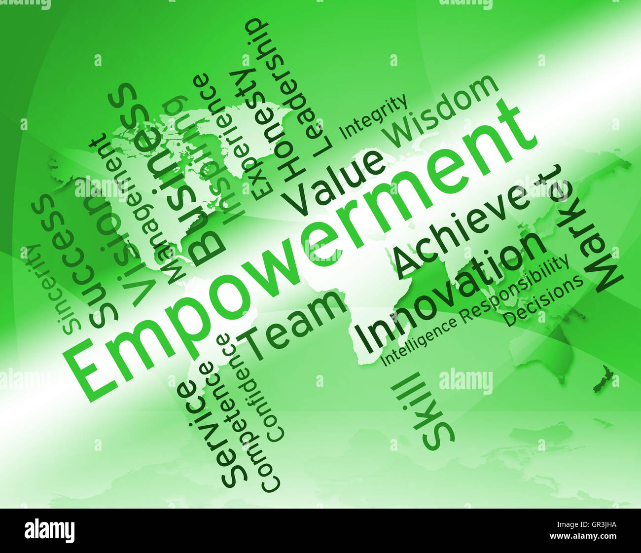 Empowerment Words Representing Boost Inspiring And Encouragement Stock ...