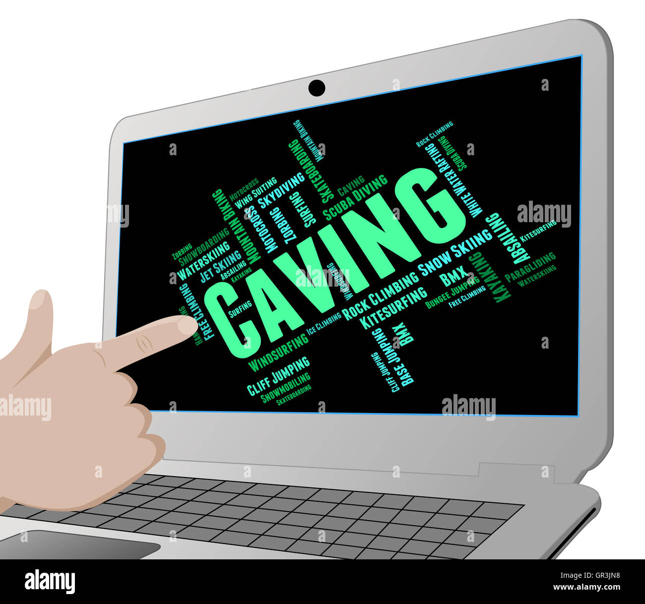 Caving Words Representing Cave Climbing And Wordcloud Stock Photo - Alamy