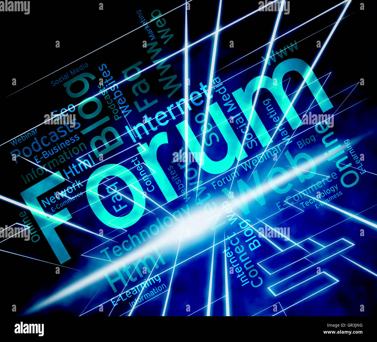 Forum Word Meaning Network Community And Discussion Stock Photo - Alamy