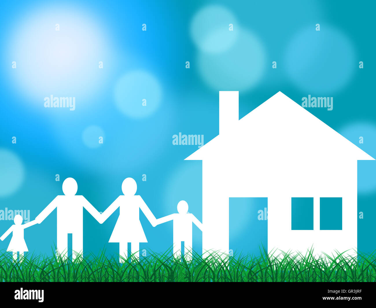 Family House Showing Parents Property And Relatives Stock Photo - Alamy