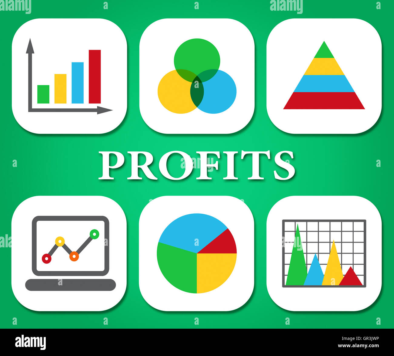 Profits Charts Meaning Business Graph And Investment Stock Photo - Alamy