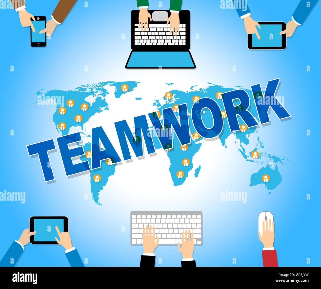 Business Teamwork Representing Organization Web And Teams Stock Photo ... Business Teamwork Representing Organization Web And Teams Stock Photo ...
