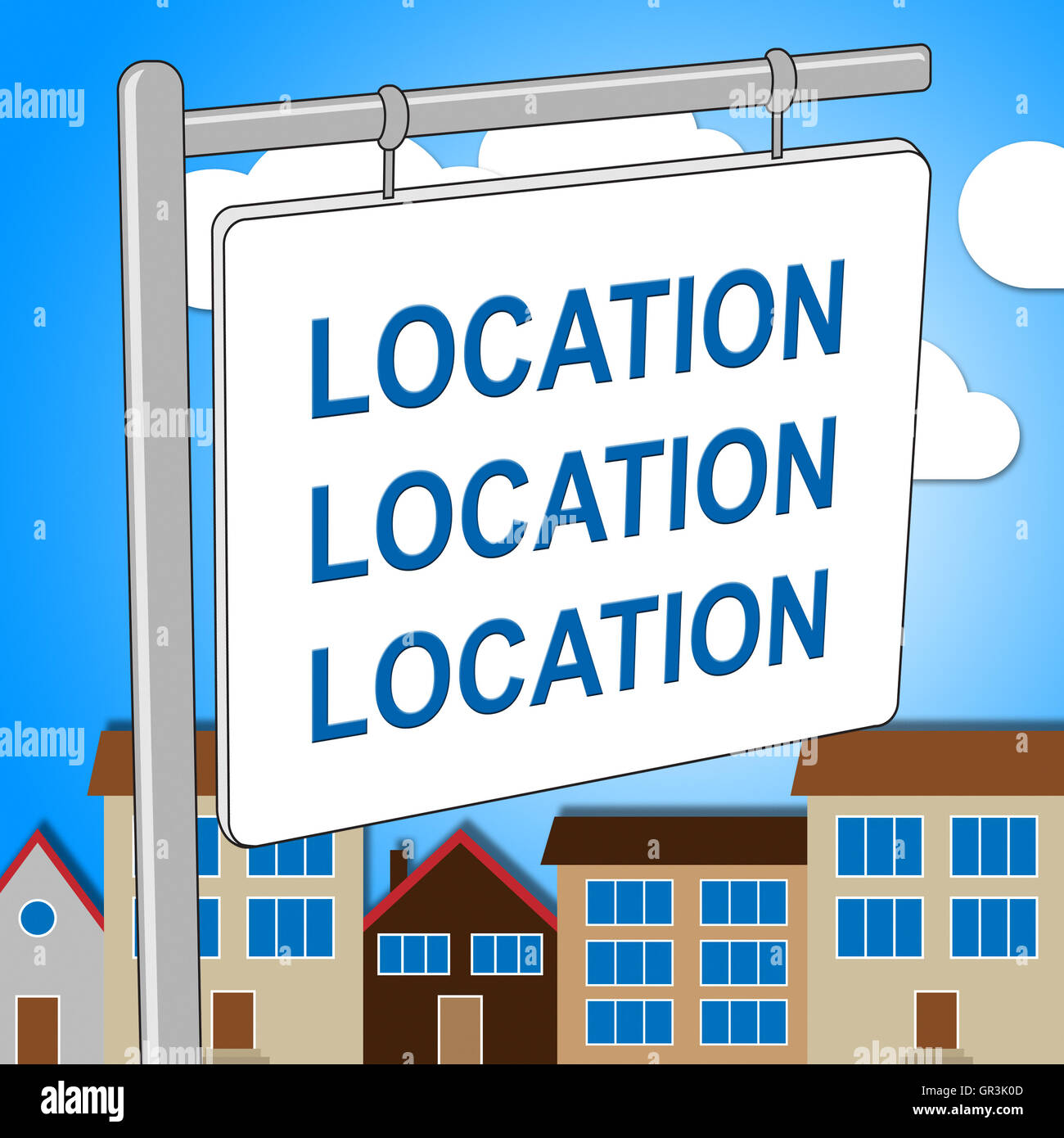 House Location Representing Locate Homes And Residence Stock Photo - Alamy