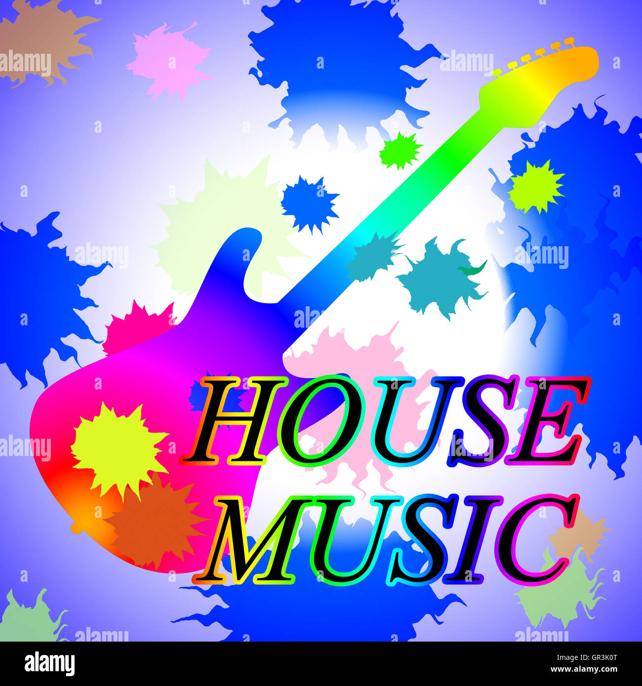 House Music Representing Sound Track And Musical Stock Photo - Alamy