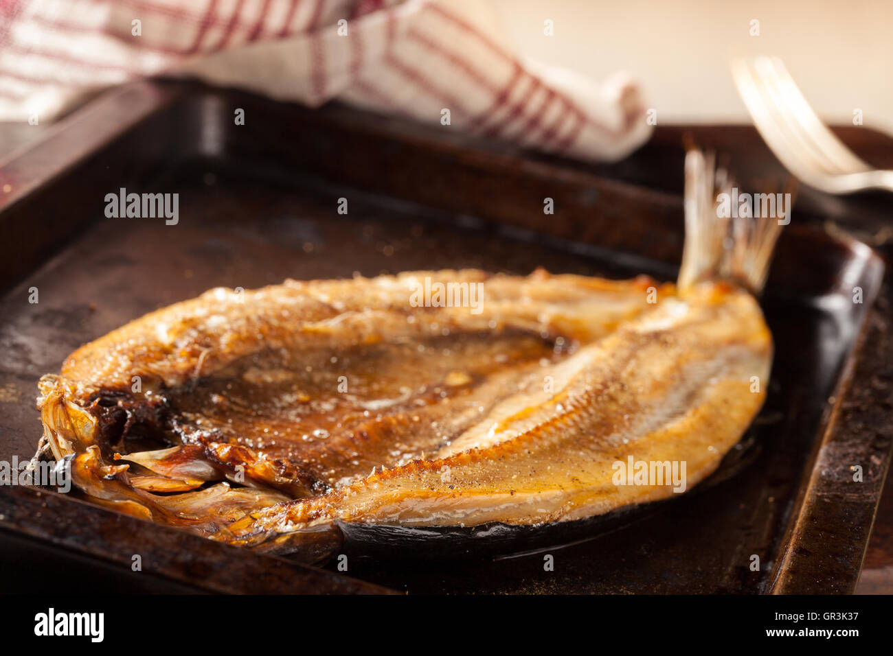 Cooked Smoked Kipper Stock Photo - Alamy