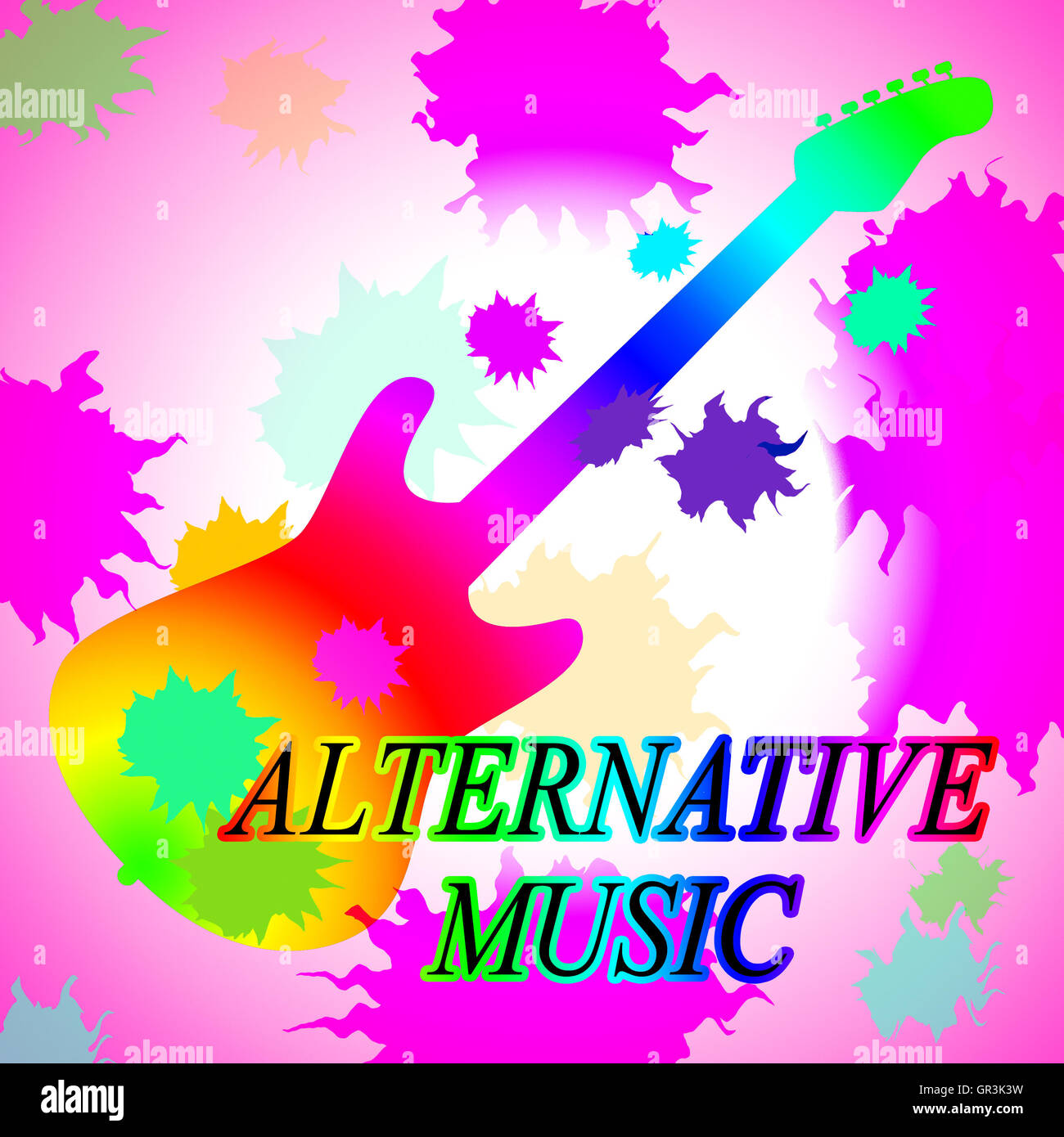 Alternative Music Showing Sound Track And Audio Stock Photo - Alamy