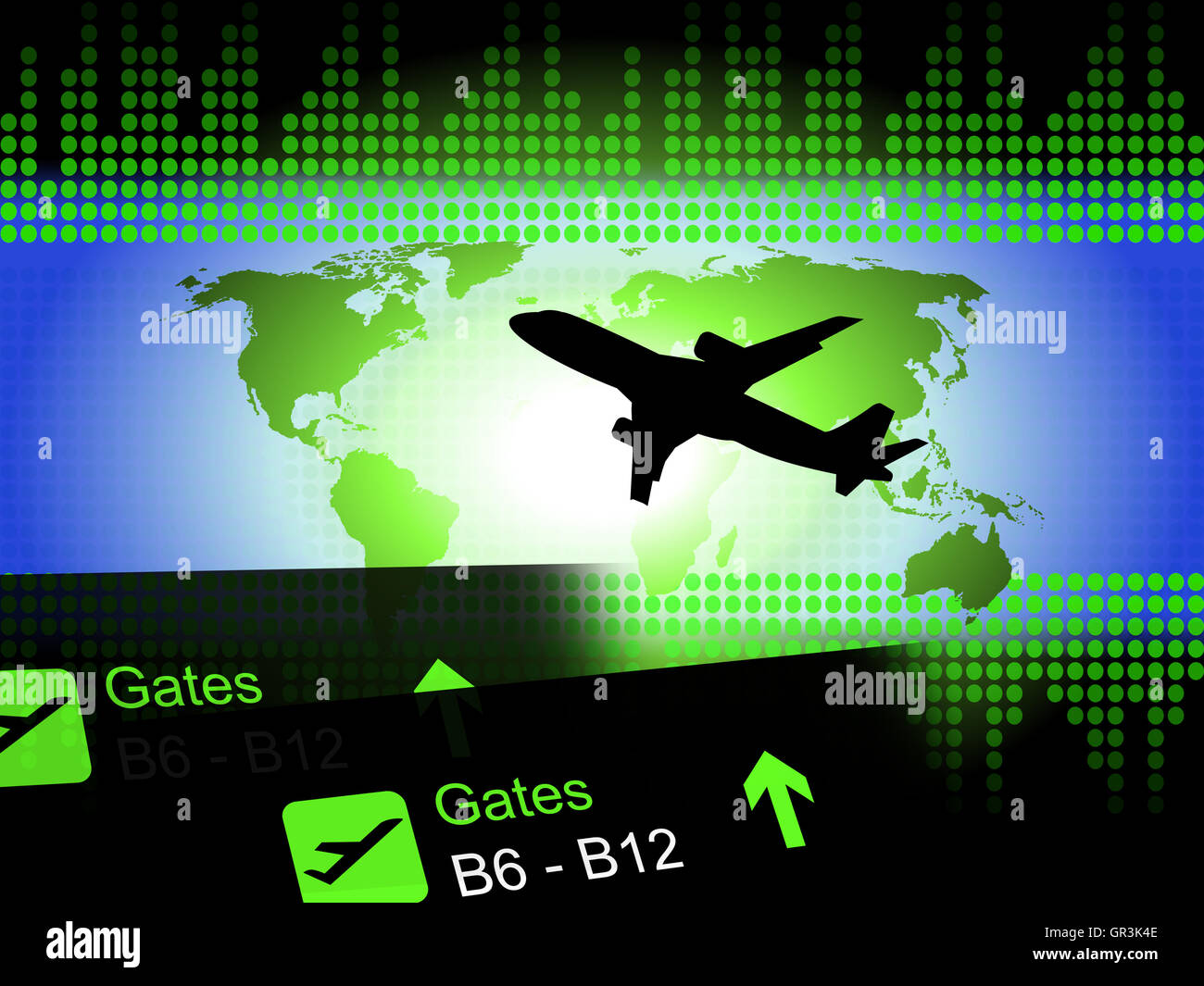 World Flight Meaning Flights Aviation And Aircraft Stock Photo - Alamy