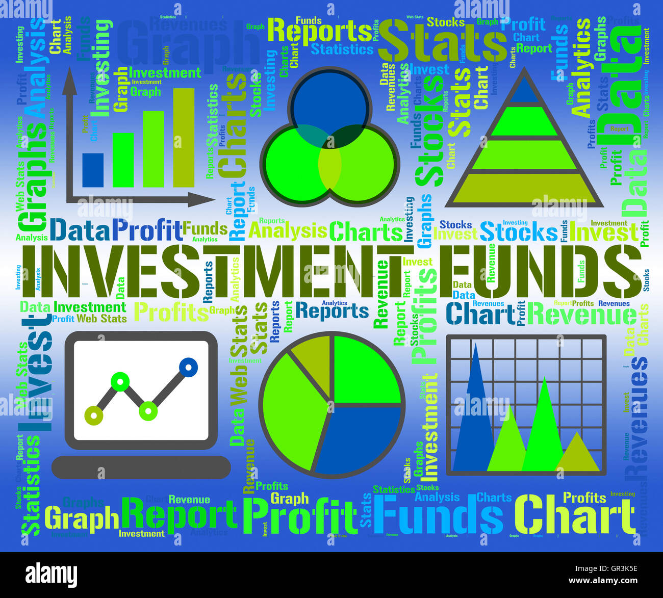 Investment Funds Representing Stock Market And Graphics Stock Photo - Alamy