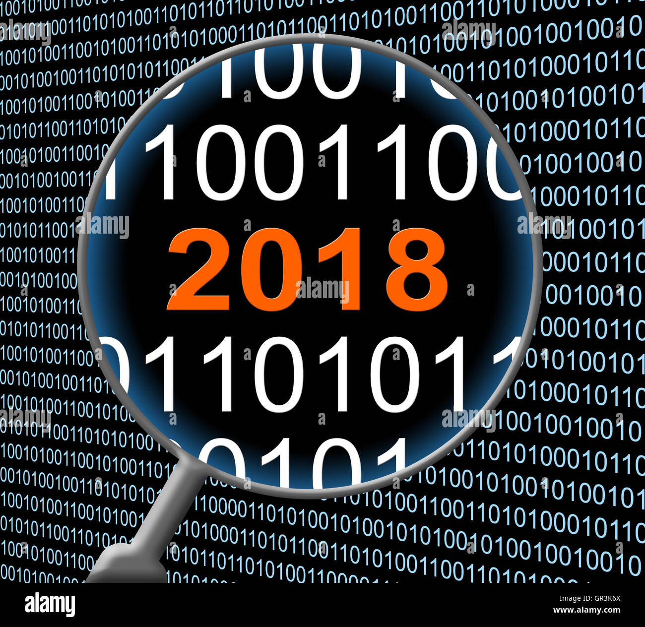 Twenty Eighteen Representing New Year And Data Stock Photo - Alamy