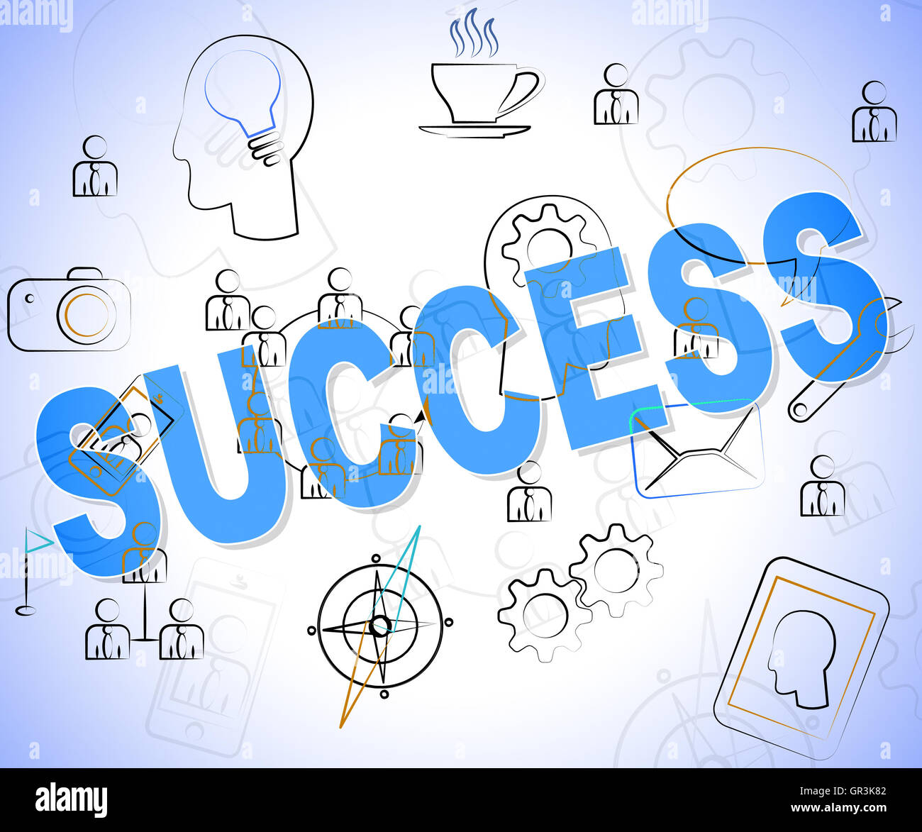 Success Word Indicating Winning Victors And Victor Stock Photo - Alamy