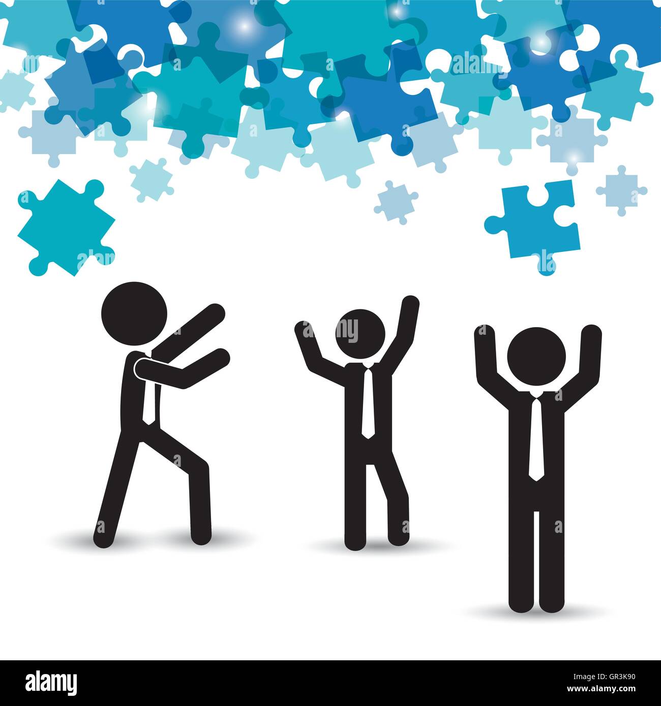 pictograms puzzle teamwork support design Stock Vector Image & Art - Alamy