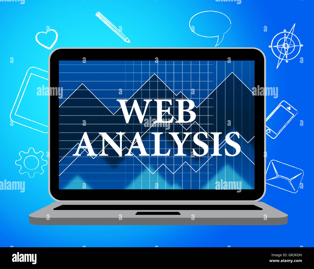 Web Analysis Representing Data Analytics And Analyse Stock Photo - Alamy