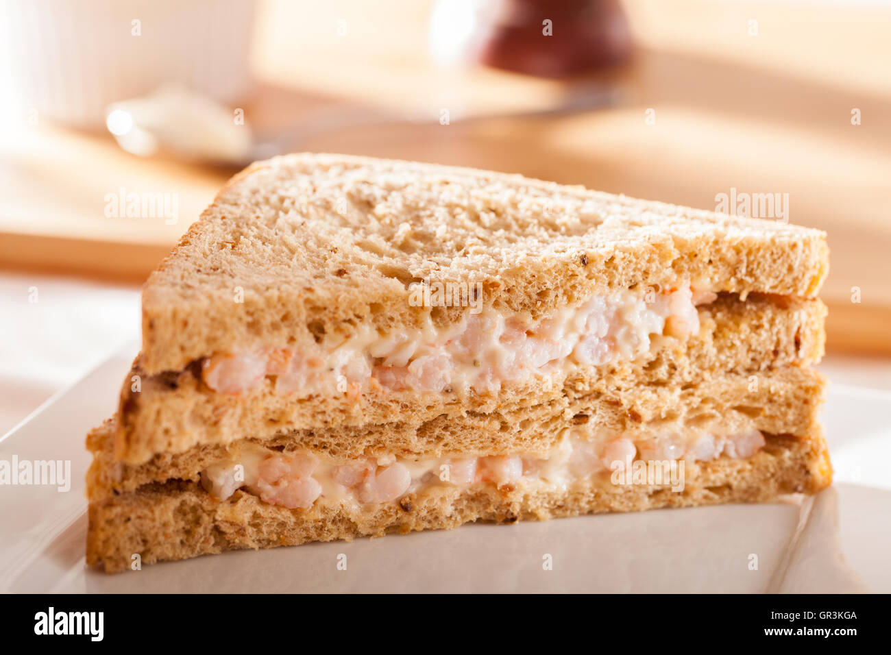 Prawn and mayonnaise sandwich Stock Photo - Alamy
