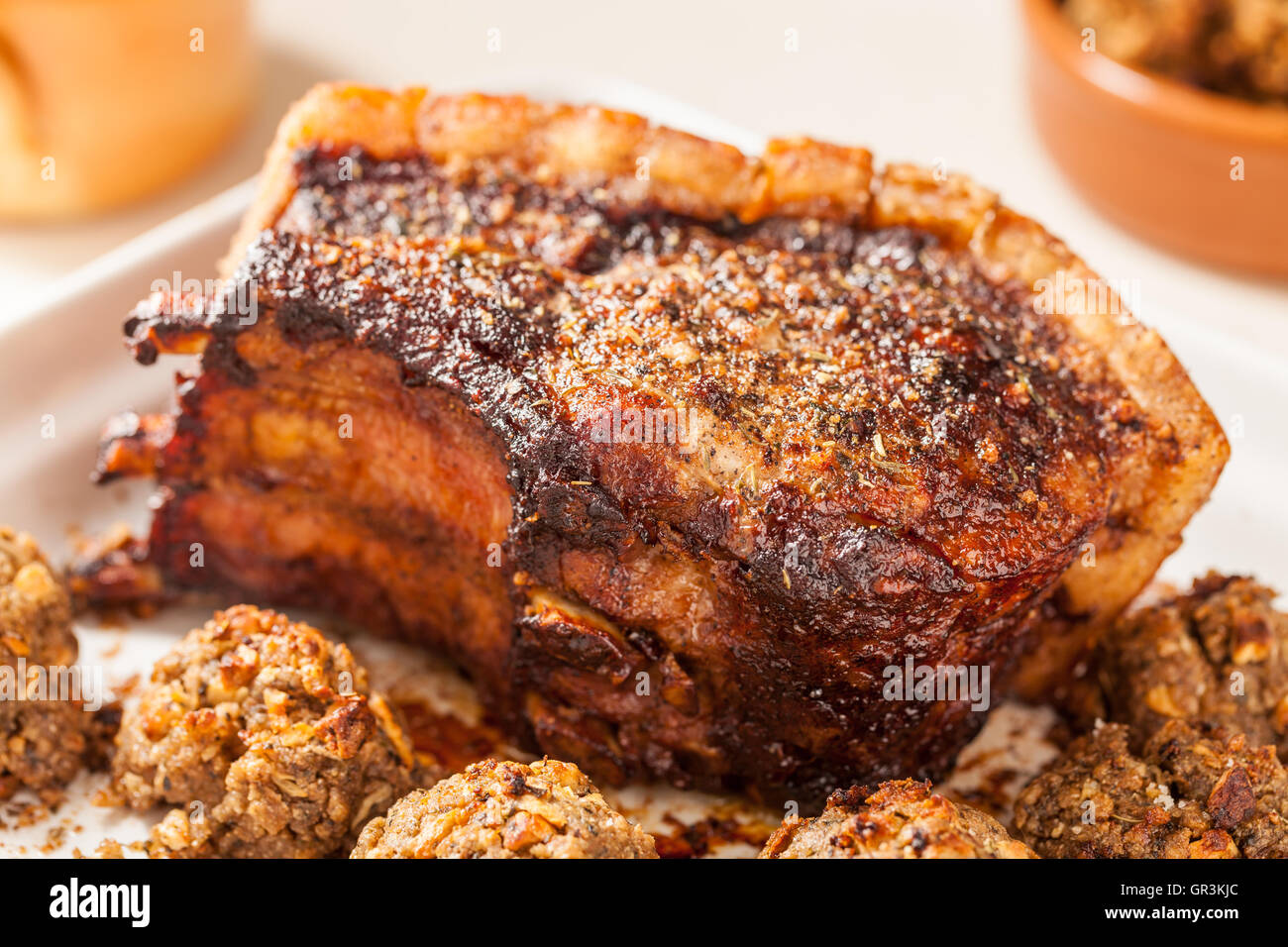 Traditional roast pork joint Stock Photo - Alamy