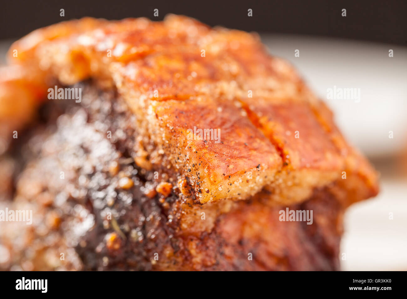 Traditional roast pork joint Stock Photo - Alamy