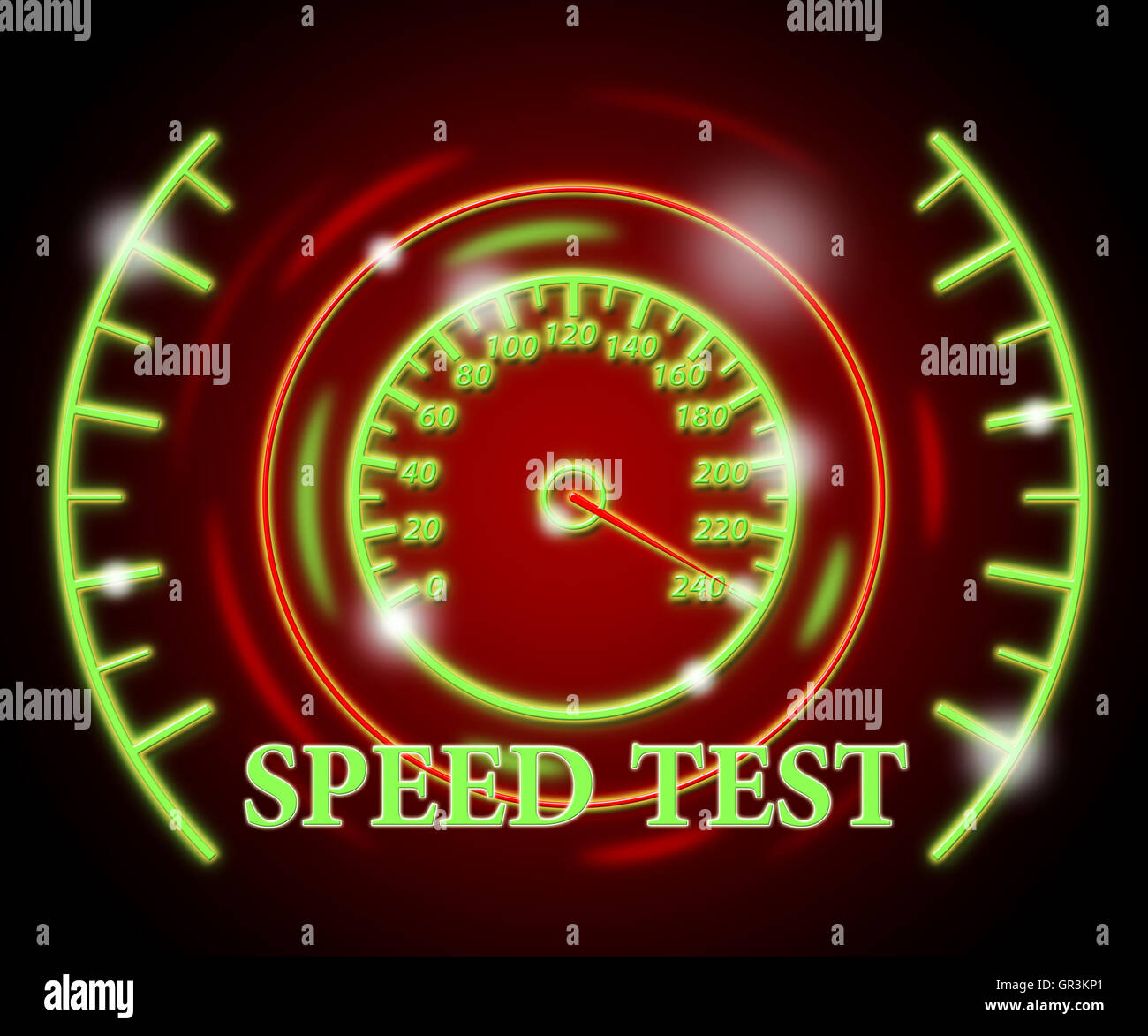 Speed Test Indicating Rush Fast And Quizzes Stock Photo - Alamy