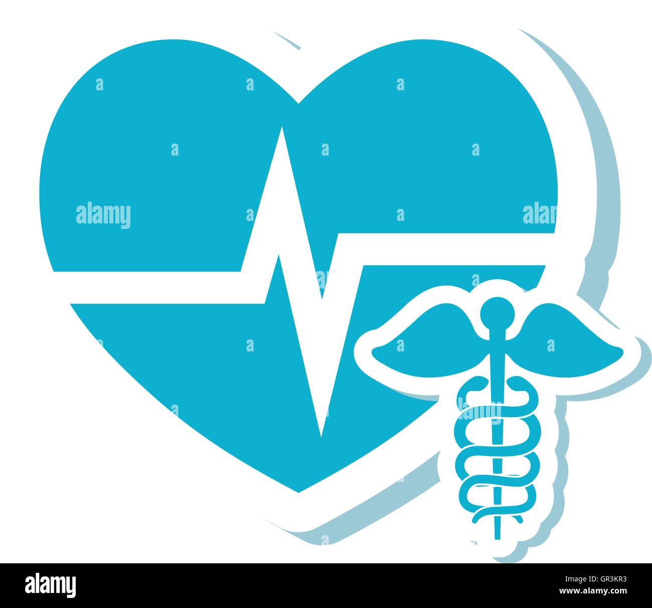 caduceus heart medical care design Stock Vector Image & Art - Alamy