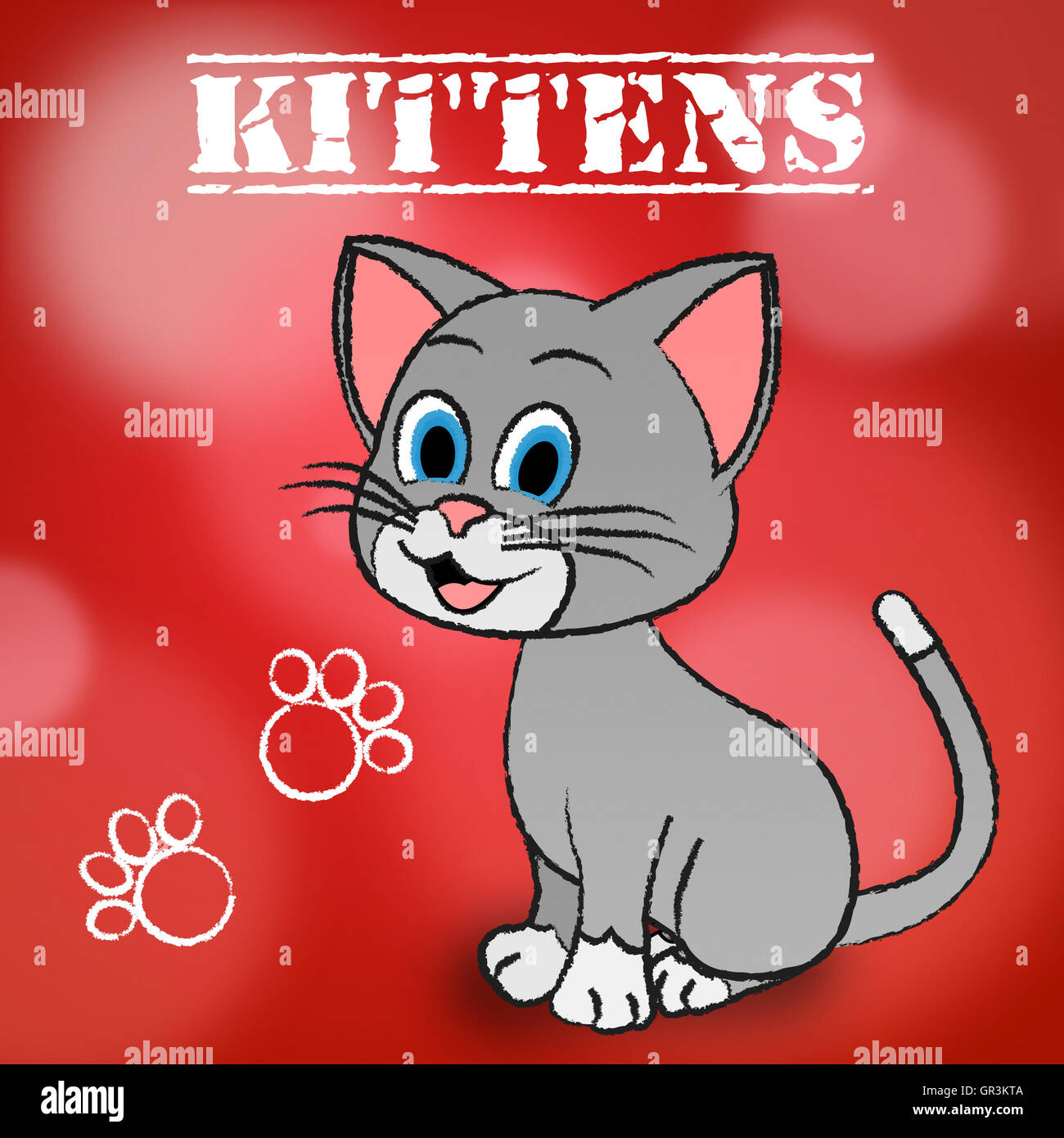 Kittens Word Meaning Domestic Cat And Pedigree Stock Photo - Alamy