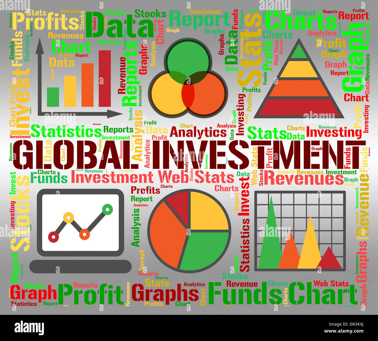 Global Investment Meaning Globalisation Worldwide And Earth Stock Photo ...
