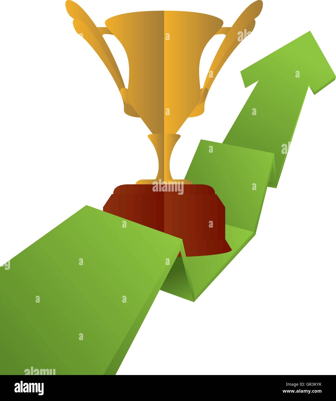 trophy gold winner arrow design Stock Vector Image & Art - Alamy