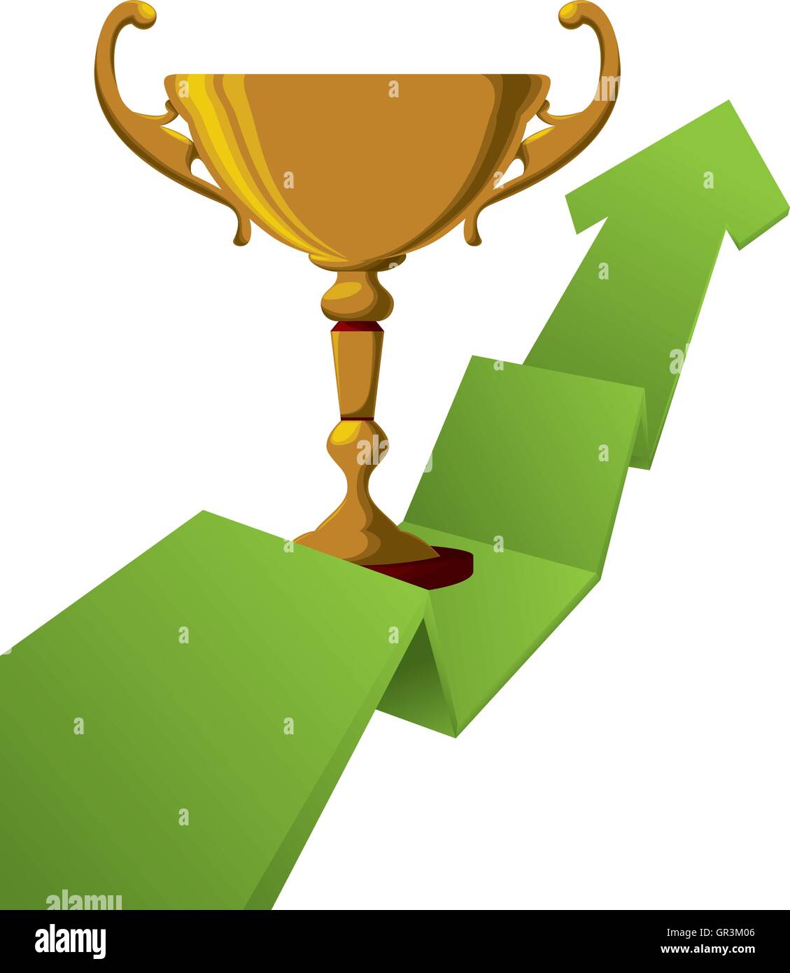 trophy gold winner arrow design Stock Vector Image & Art - Alamy