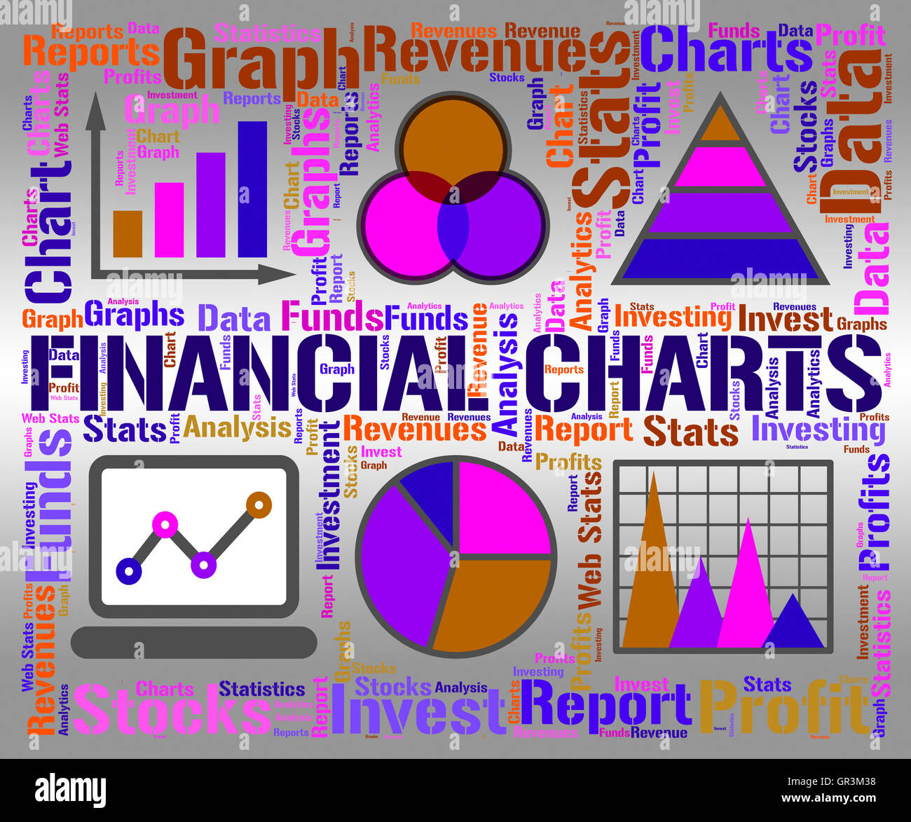 Financial Charts Representing Business Graph And Infochart Stock Photo ...