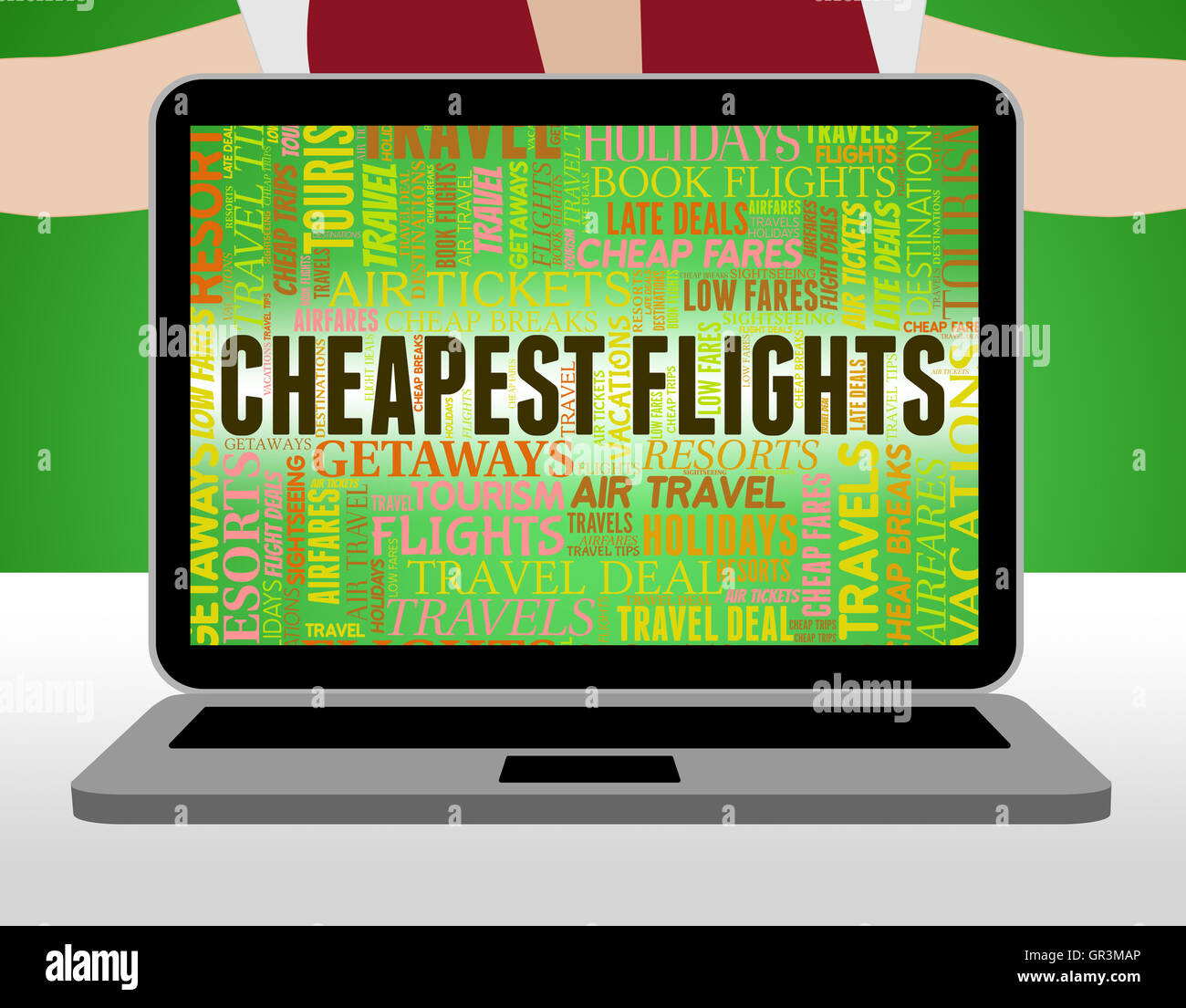 Cheapest Flights Indicating Low Cost And Promo Stock Photo - Alamy